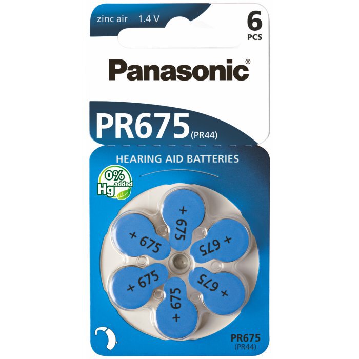 6 x Batterien für Panasonic 675 Hörgerätebatterien | SW10647